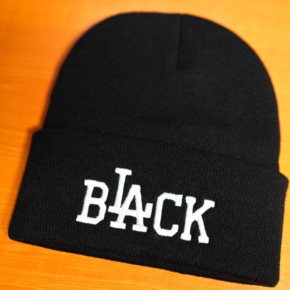 Accessories | Southern California La Black Embroidered Beanie | Poshmark
